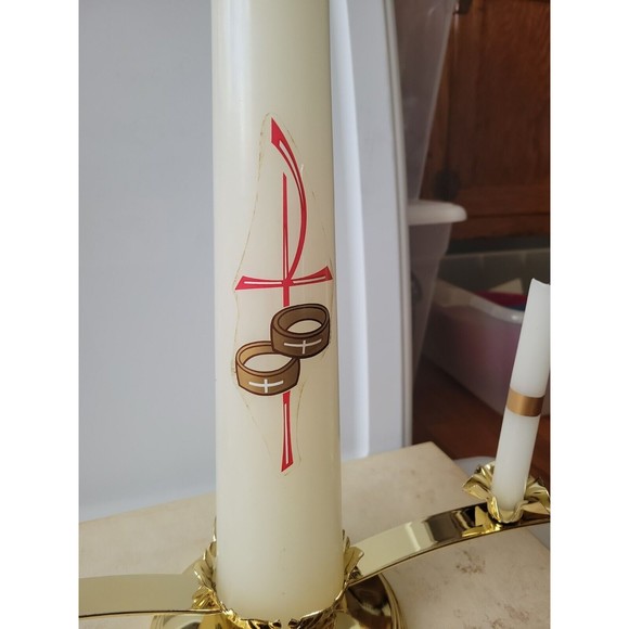 Vintage | Accents | Vintage Retro Wedding Unity Candle Candelabra Set ...